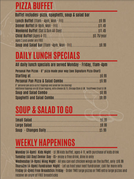 Our Menu - The Dough Shed