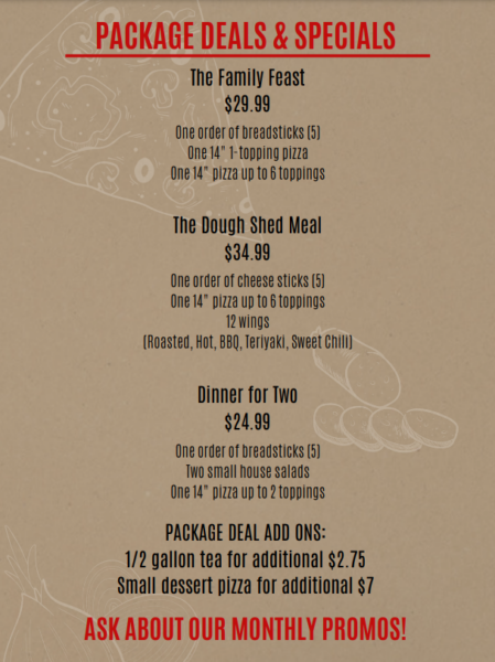 Our Menu - The Dough Shed